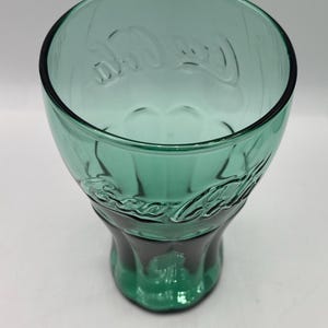 Coca Cola Classic Drinking Glasses Green; Darker Green Coke Glasses ...