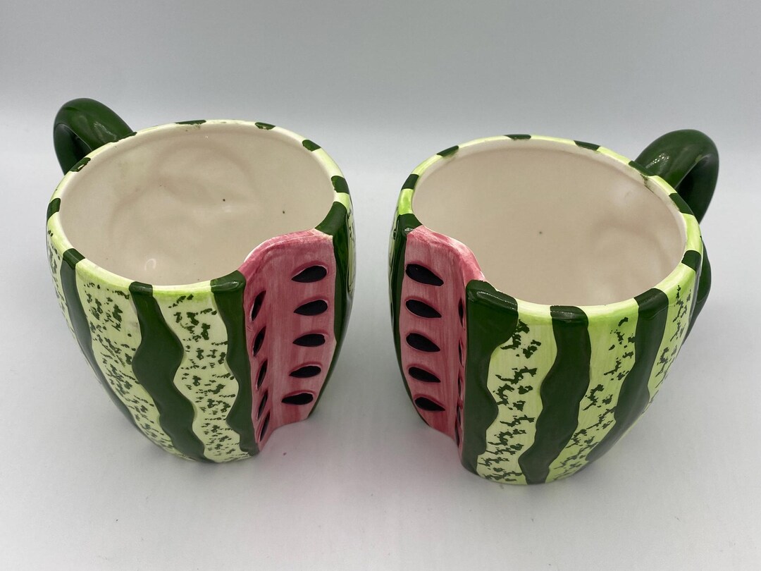 Cracker Barrel Watermelon Coffee Mugs Cups; Summertime Kitschy; 3D ...