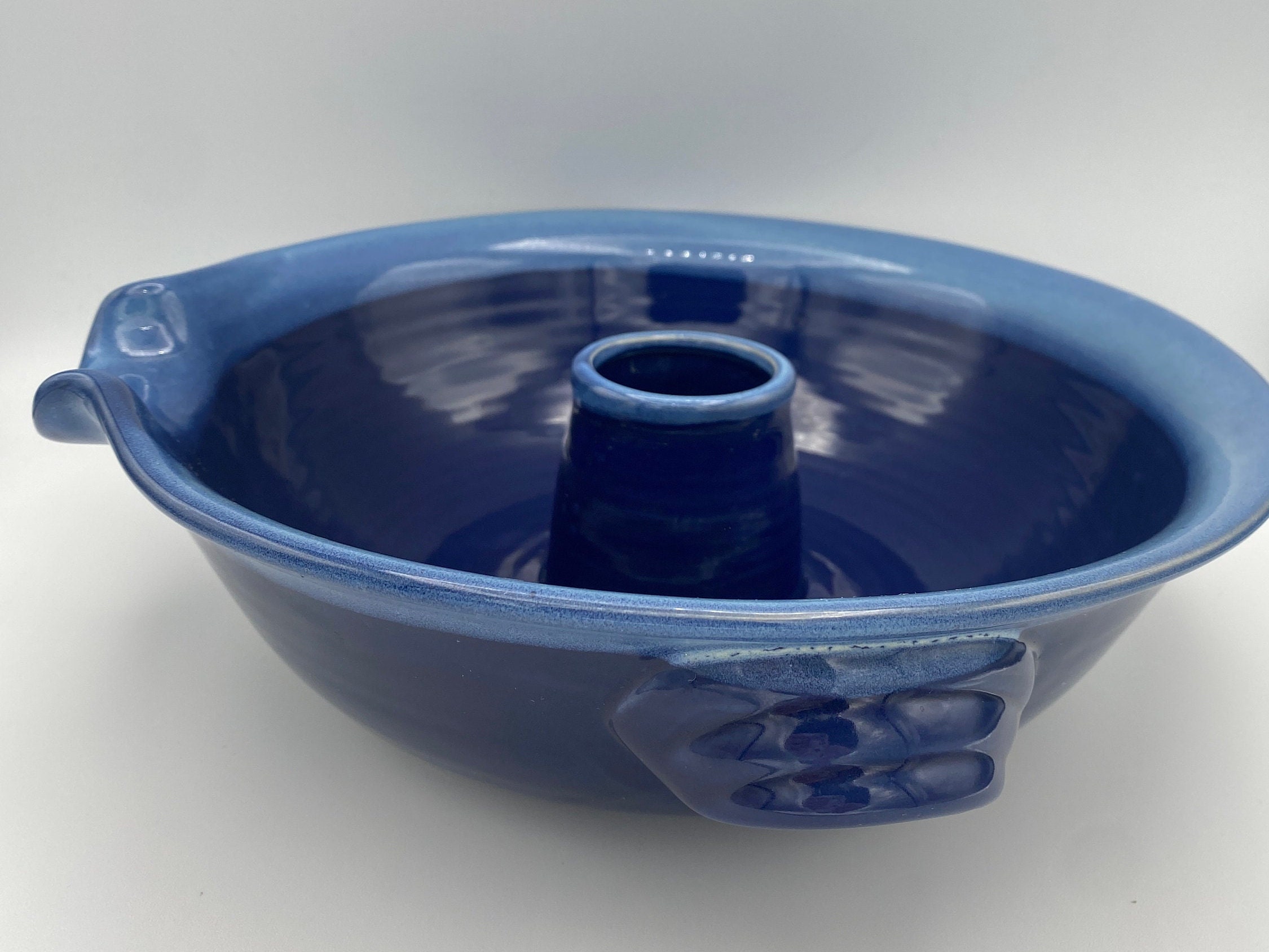 Tumbleweed Pottery Chicken Cooker Upright Roaster, Cobalt Blue, Beer ...