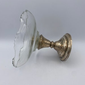 Frank M Whiting Sterling Silver Glass Compote Bowl, Glass Candy Dish ...