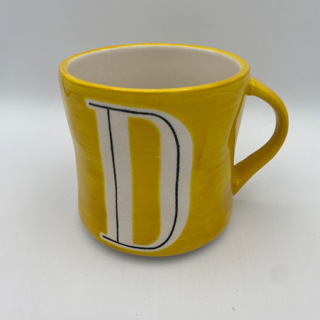 Anthropologie Monogram Letter D Yellow Mug, D for Dad Mug, Father's Day ...