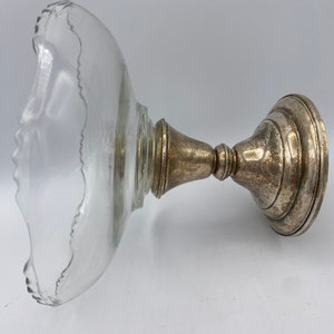 Frank M Whiting Sterling Silver Glass Compote Bowl, Glass Candy Dish ...