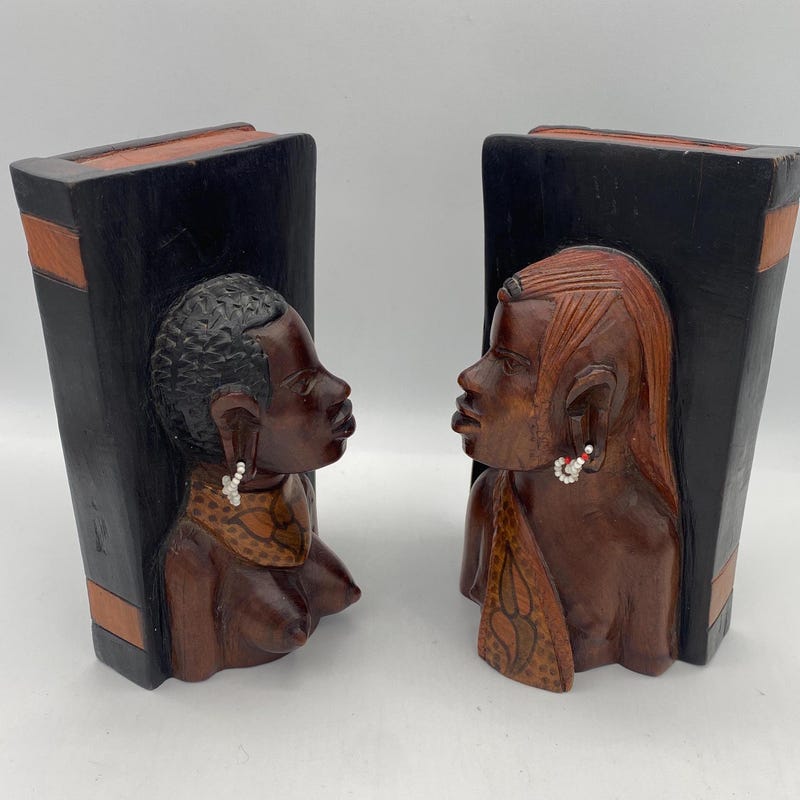 African Bookends - Etsy