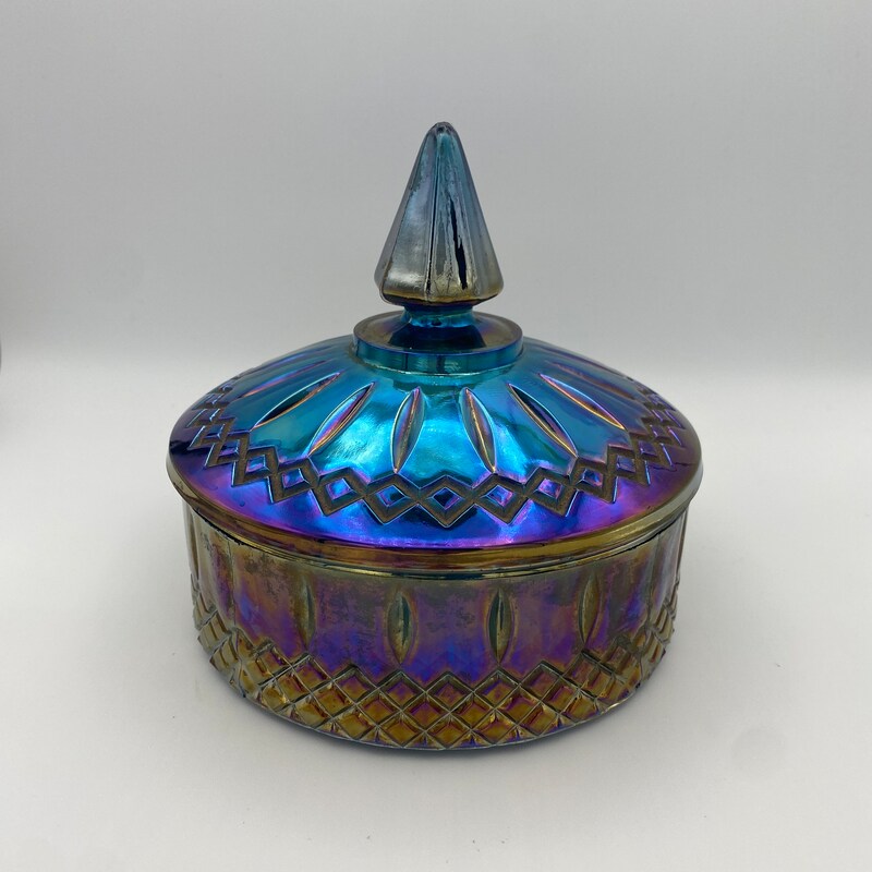 Carnival Glass Candy Dish - Etsy