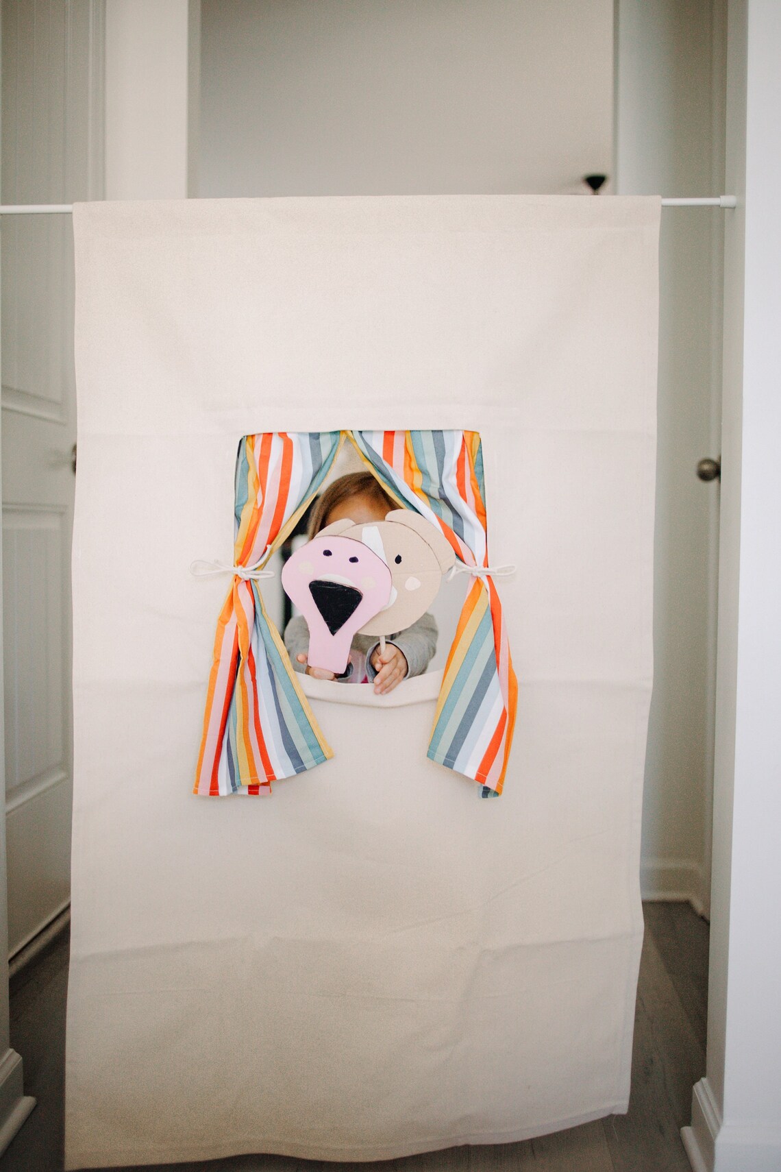 Puppet Doorway Theater Childrens Doorway Theater Pretend Play Curtain ...