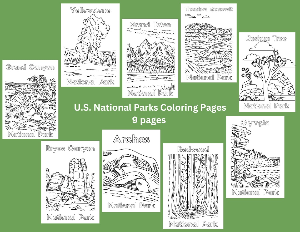 Printable U.S. National Parks Coloring Pages | Printable Children’s ...