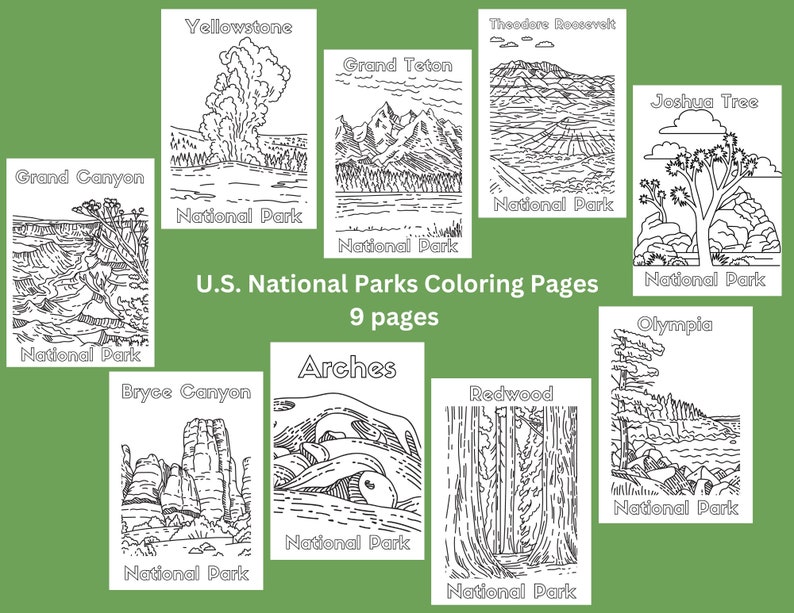 Printable U.S. National Parks Coloring Pages | Printable Children’s ...