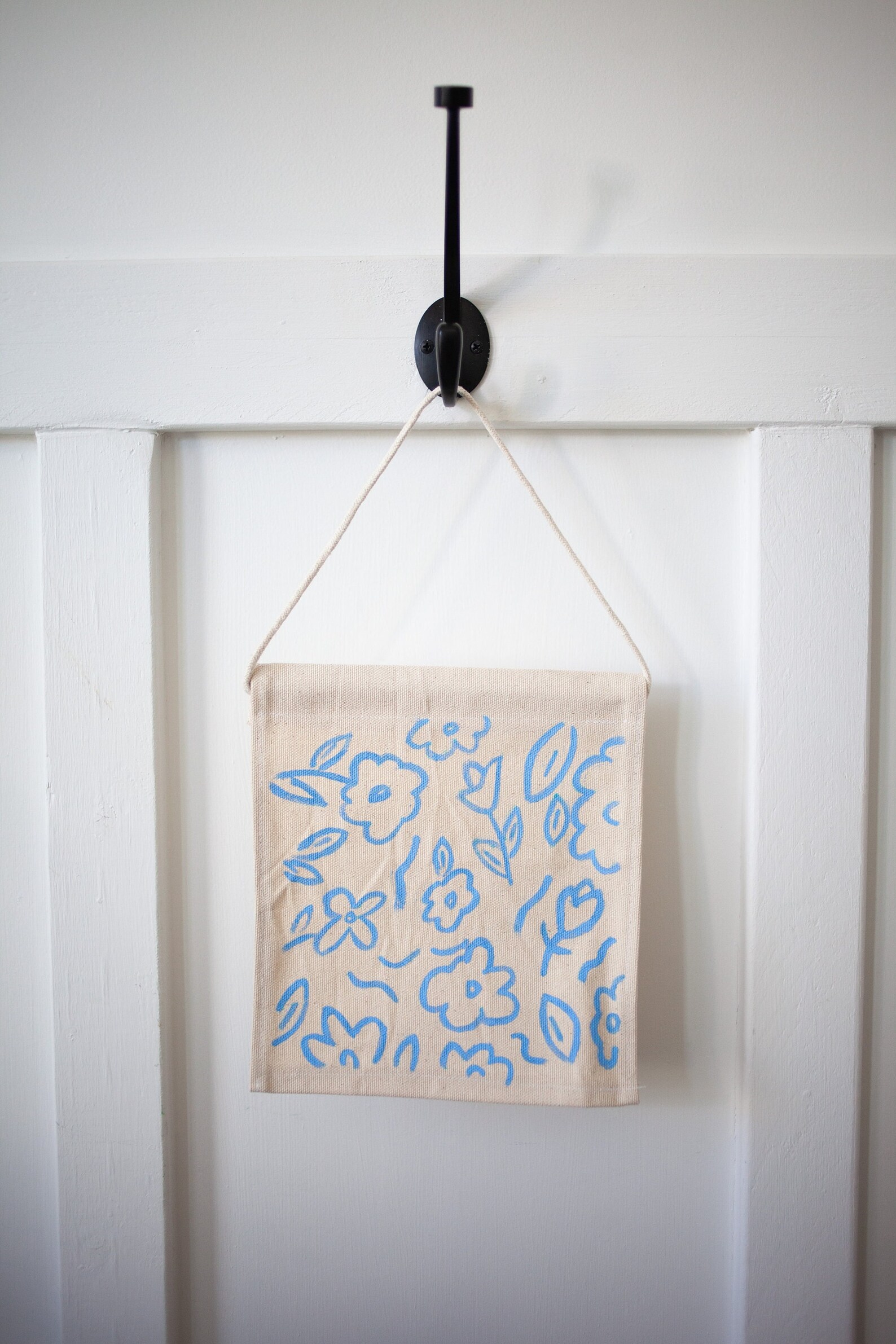 Hand Painted Canvas Flag | Floral Painted Canvas Flag | Children’s ...