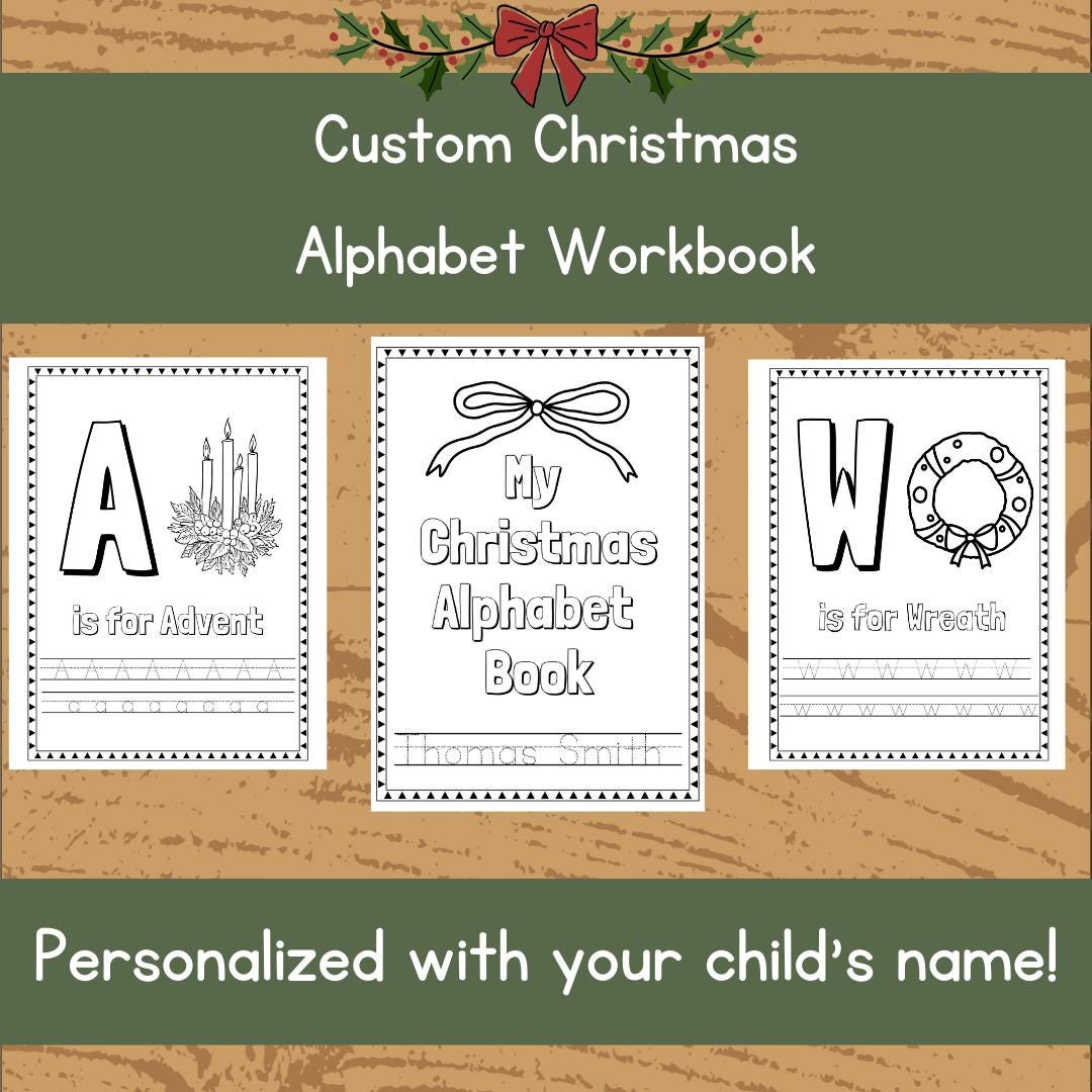 Custom Christmas Alphabet Book - Etsy