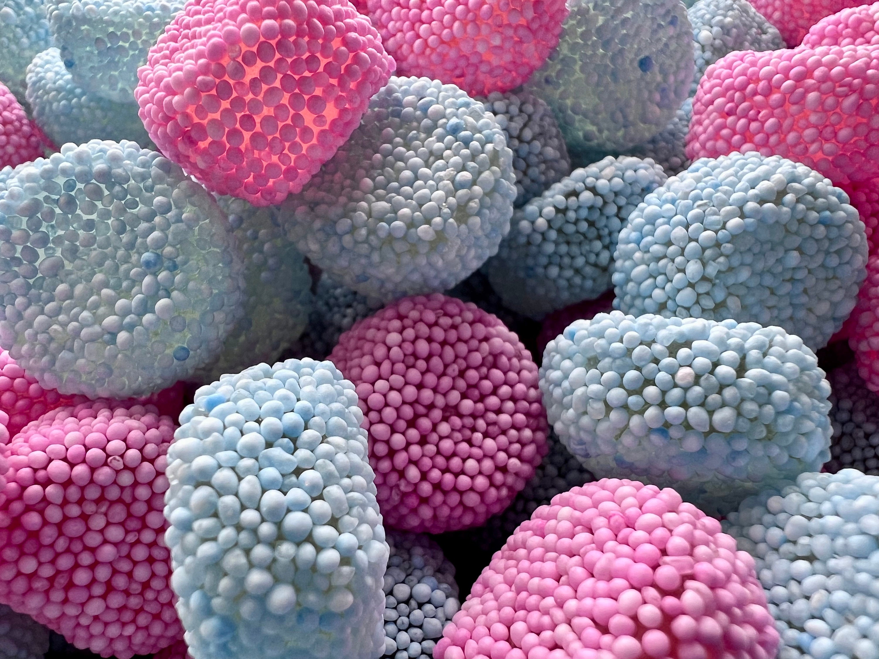 Spogs, Aniseed Jelly Buttons - Traditional Sweets in Pink and Blue ...