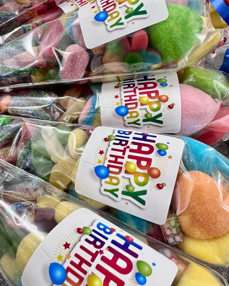Personalised Rainbow Sweet Cones: Party Sweet Bags - Shop Made ...
