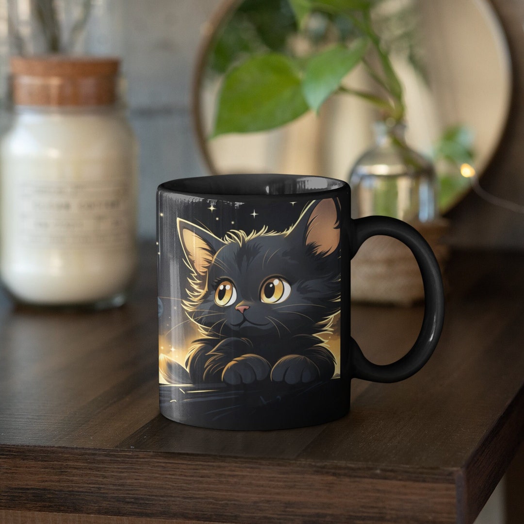 Cat Lover Mug Cartoon Cat Mug Cat Lover Gift - Etsy