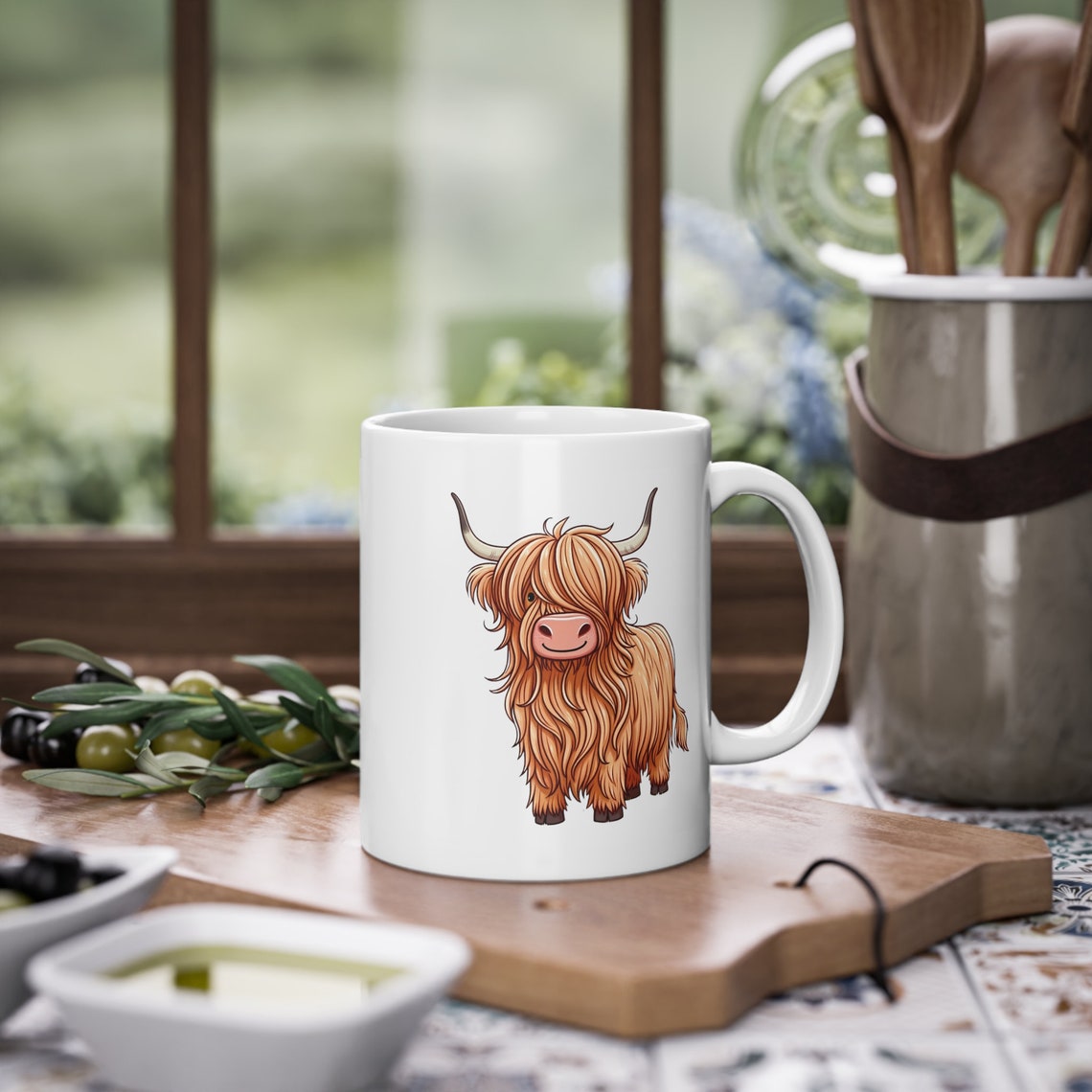 Very Cute Highland Cow Mug, Gift for Her, Gift for Him, Friendship ...