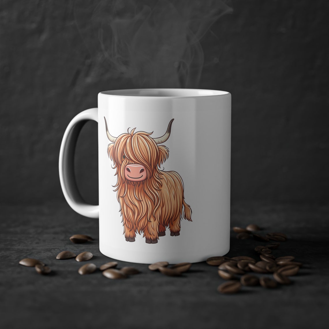 Very Cute Highland Cow Mug, Gift for Her, Gift for Him, Friendship ...