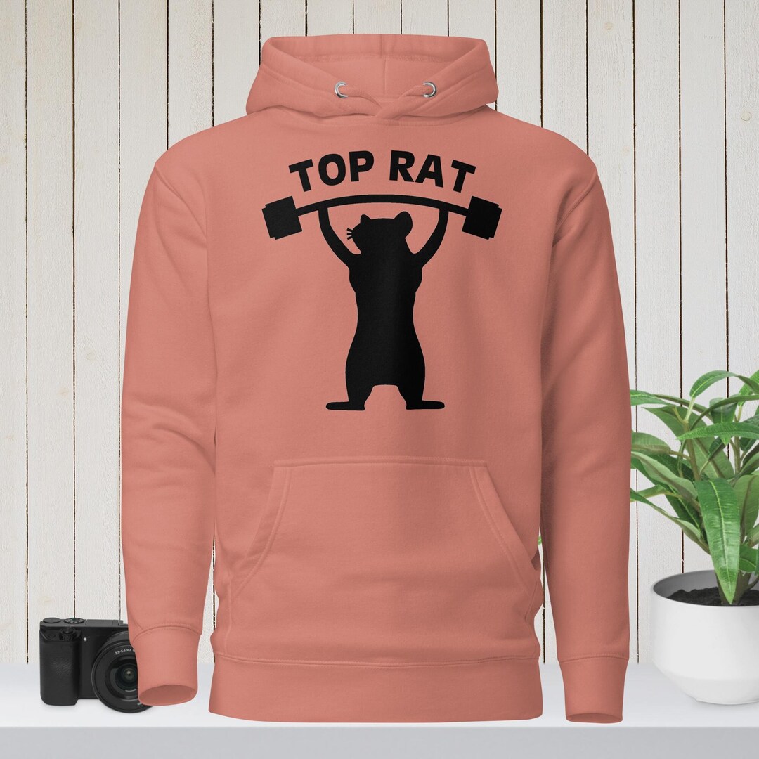 Gym Rat Hoodie Weightlifting Rat TOP RAT - Etsy