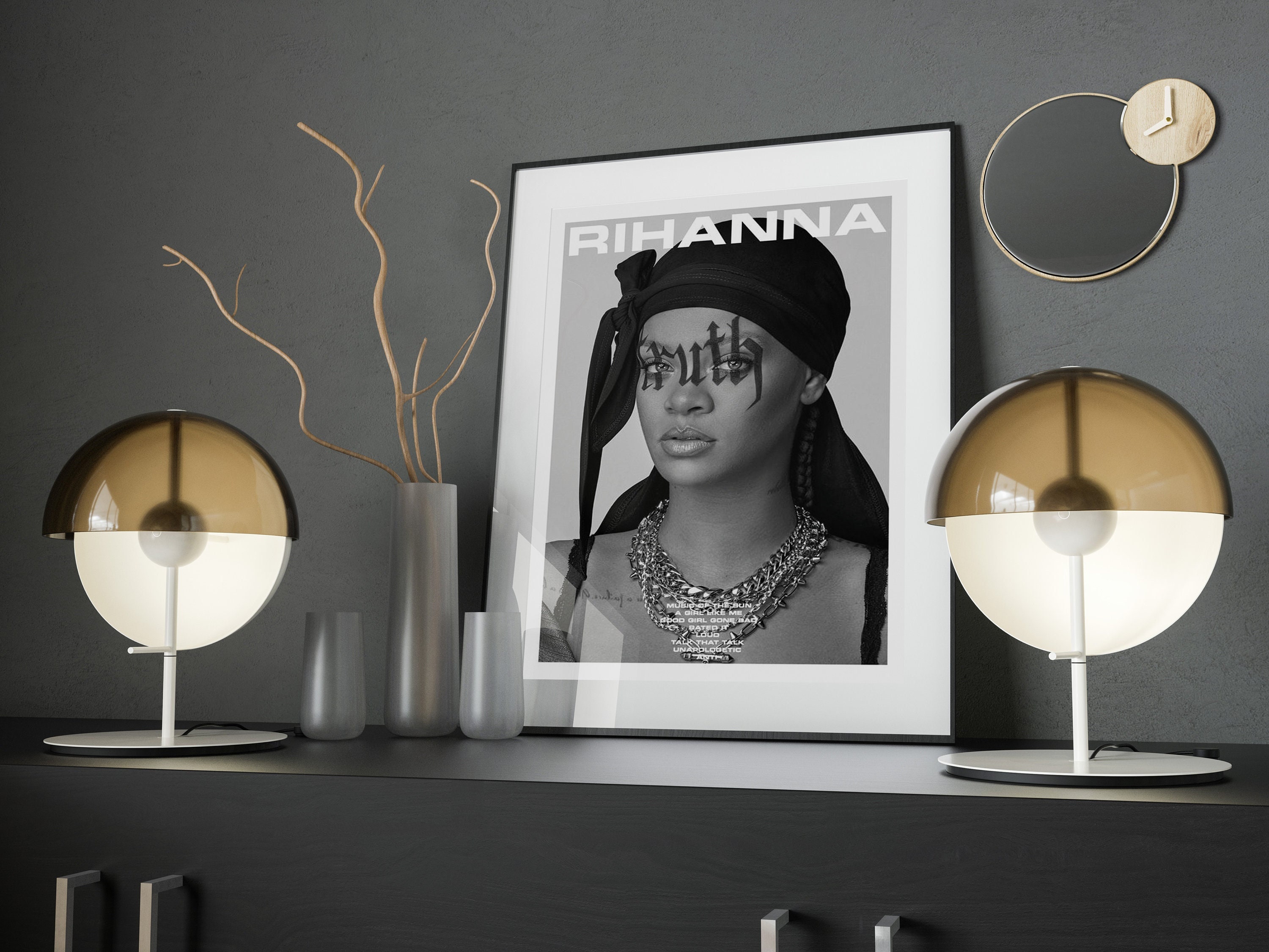 Rihanna Poster Music Poster Music Lovers Home Decor Wall Decor Digital ...