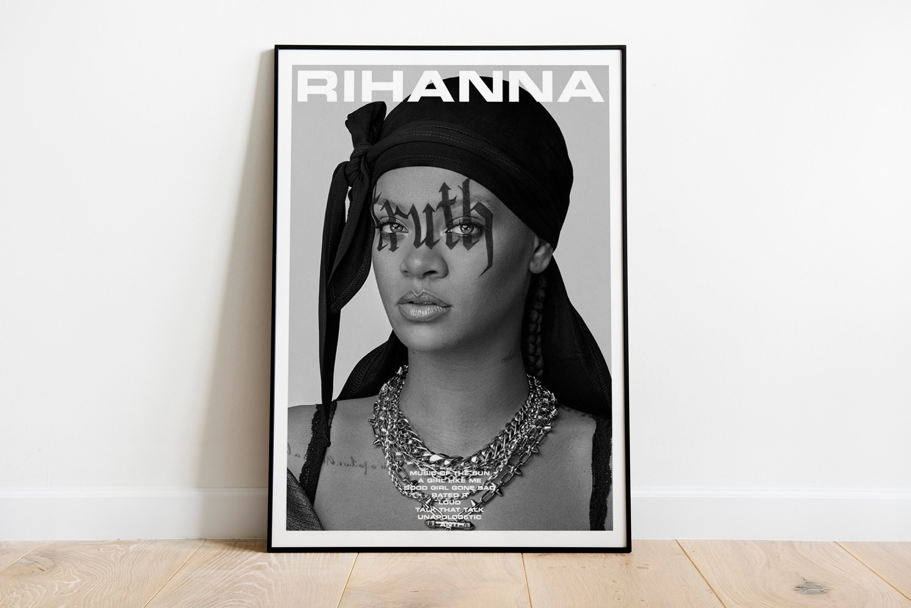 Rihanna Poster Music Poster Music Lovers Home Decor Wall Decor Digital ...