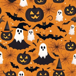 Halloween Scrapbooking Paper Digital Prints - Etsy