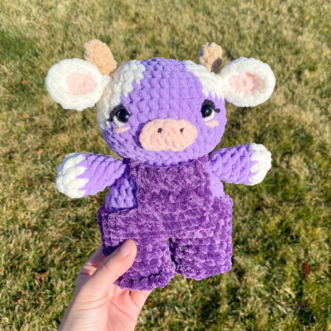 Lavender Cow Crochet Amigurumi Plushie - Etsy