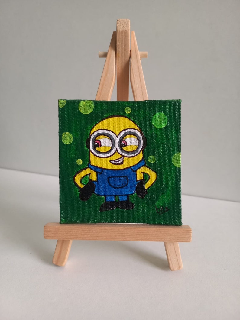 Acrylic Minimalist Painting for Home Decor, Mini Cartoon, Acrylic ...