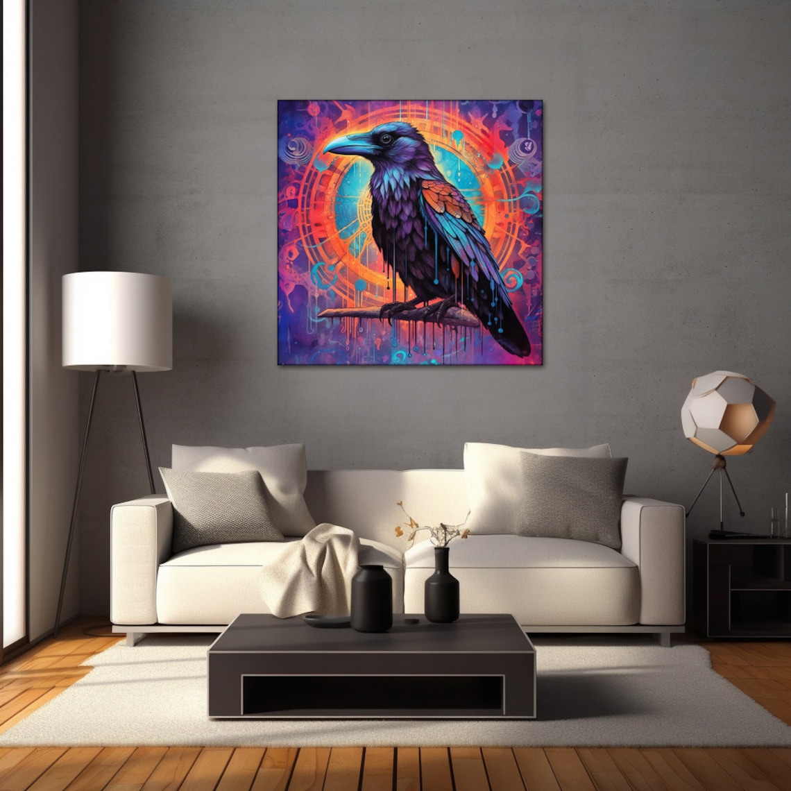 Crow Shamanic Psychedelic Art - Etsy