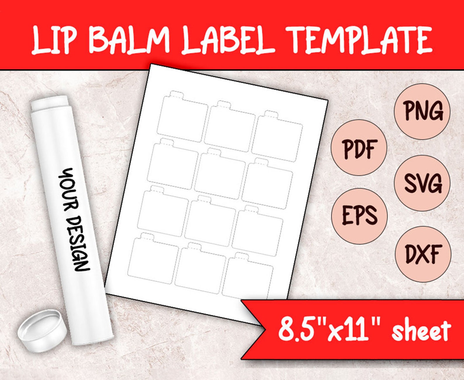 Lip Balm Label Template, Lip Balm Label Sublimation Template Svg, Png ...