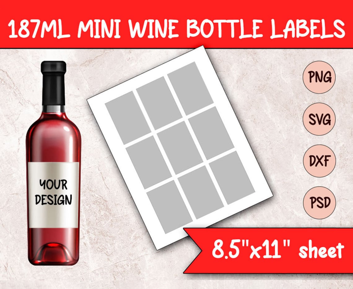 Wine Bottle Label Template, Wine Label Template Svg, Png, Digital ...