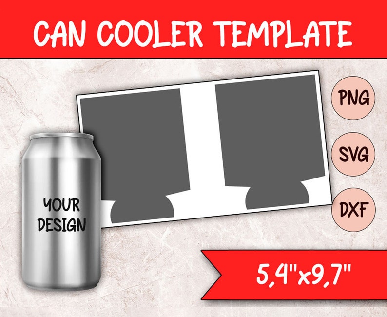 12oz Can Cooler Template, Sublimation Template, Beer Cooler Template ...