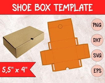 Shoe Box Template Svg, Shoe Box Svg, Sneaker Box Template, Digital ...