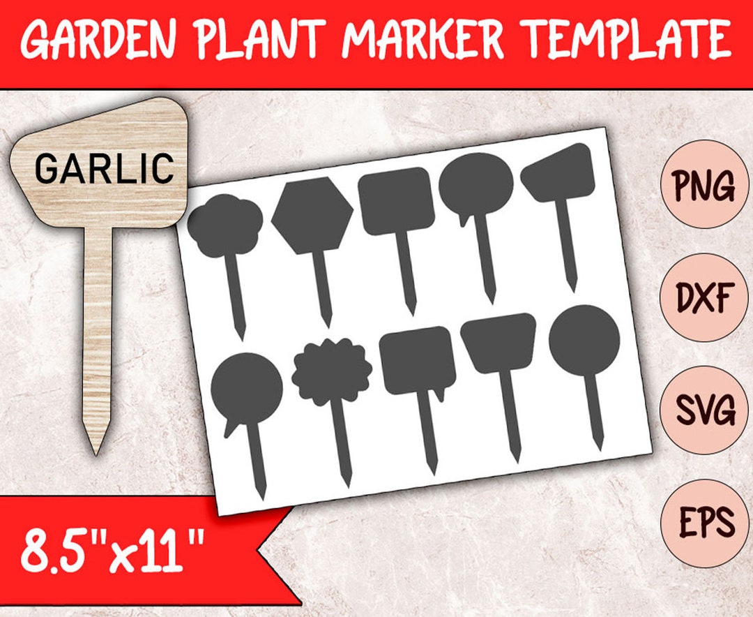 Garden Pick Svg, Plant Labels Svg, Garden Stake Templates Svg, Blank ...