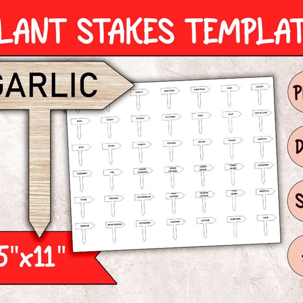 Sublimation Garden Stakes Template - Etsy