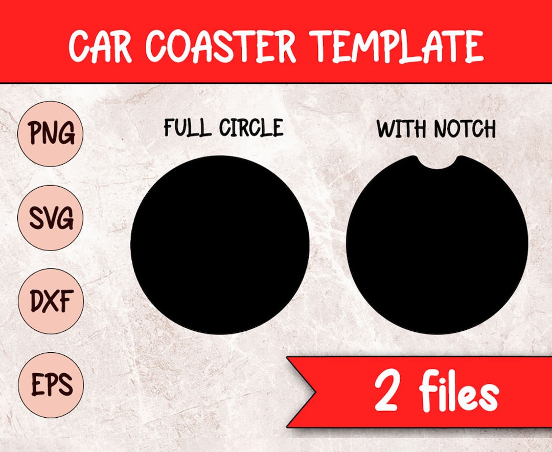 Car Coaster Template, Sublimation Template, Car Coaster Template SVG ...