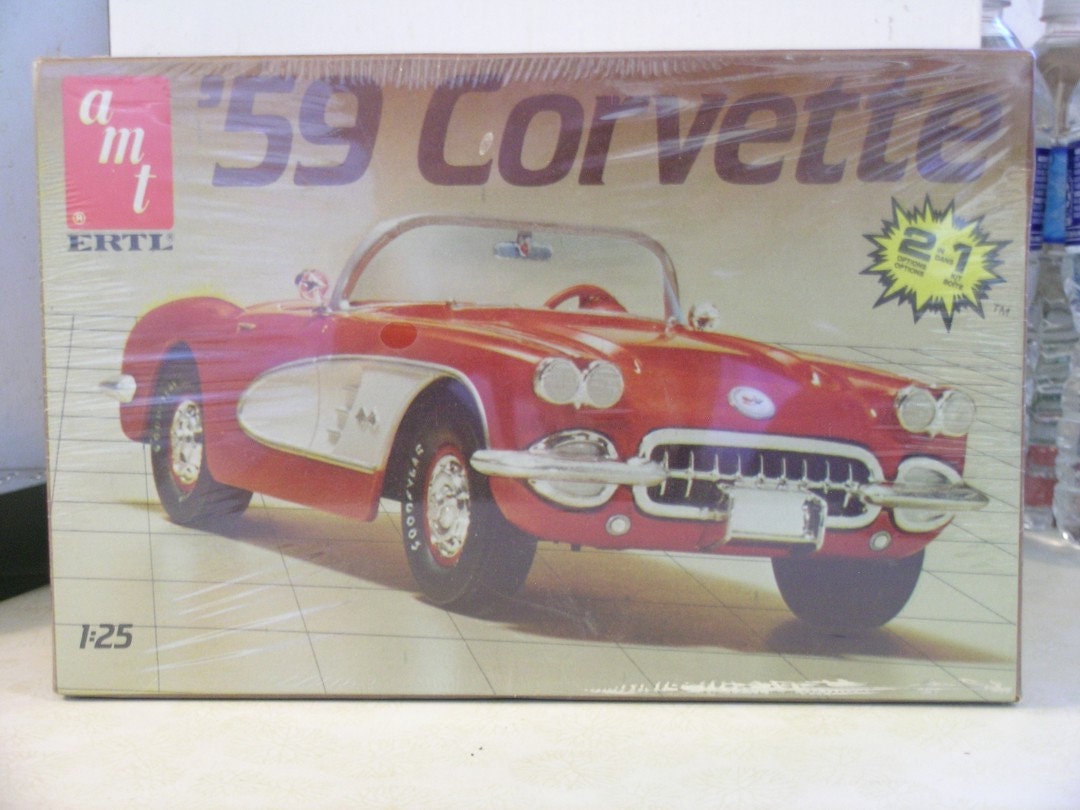 AMT 1/25 Scale 1959 Chevrolet Corvette Plastic Model Kit - Etsy