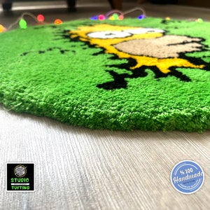 Simpson Tufted Rug homer Simpson Custom Rug the Simpsons 100% Cotton ...
