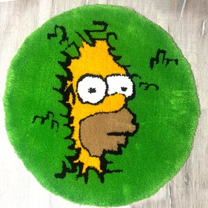 Simpson Tufted Rug homer Simpson Custom Rug the Simpsons 100% Cotton ...