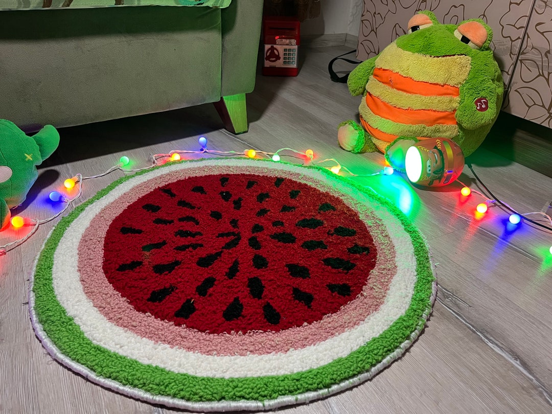 Watermelon Tufting Rug DC Rug,home Decor Gift, Custom Rug, Handmade ...