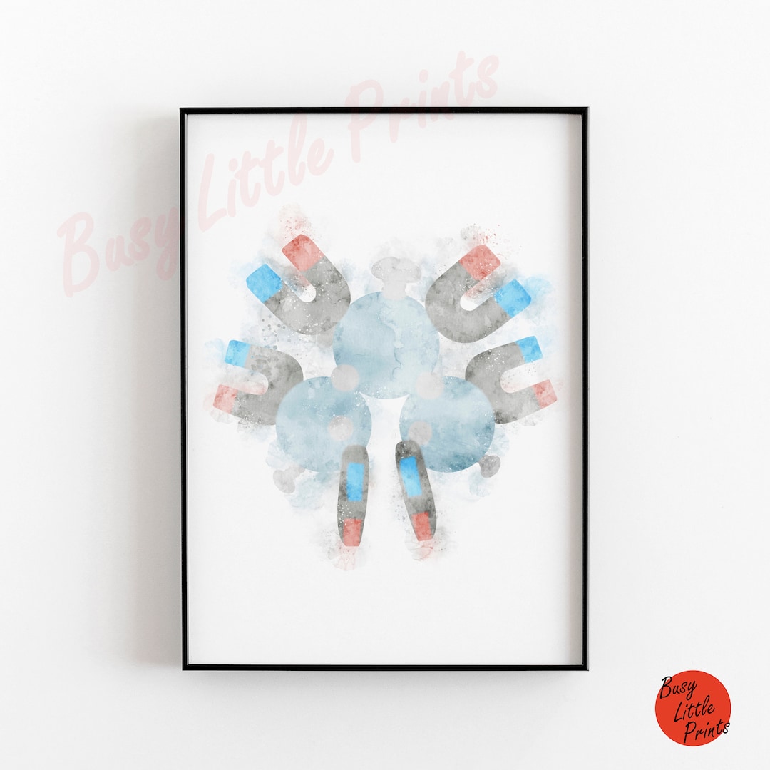 Pokemon No.82 MAGNETON Watercolour Digital Download Art Print - Etsy