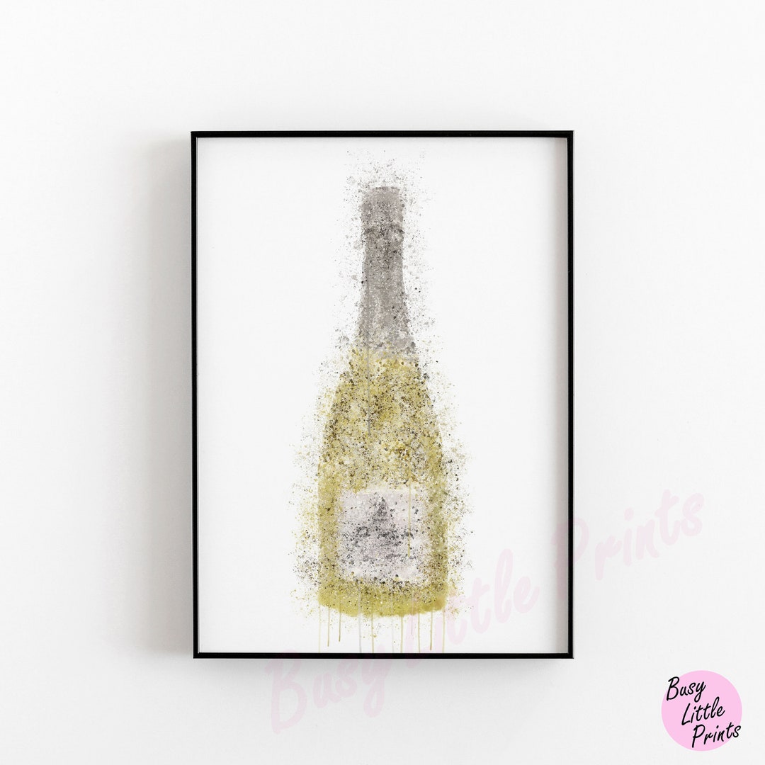 FREIXENET PROSECCO Bottle Print, Bar, Kitchen, Dining Decor, Splatter ...