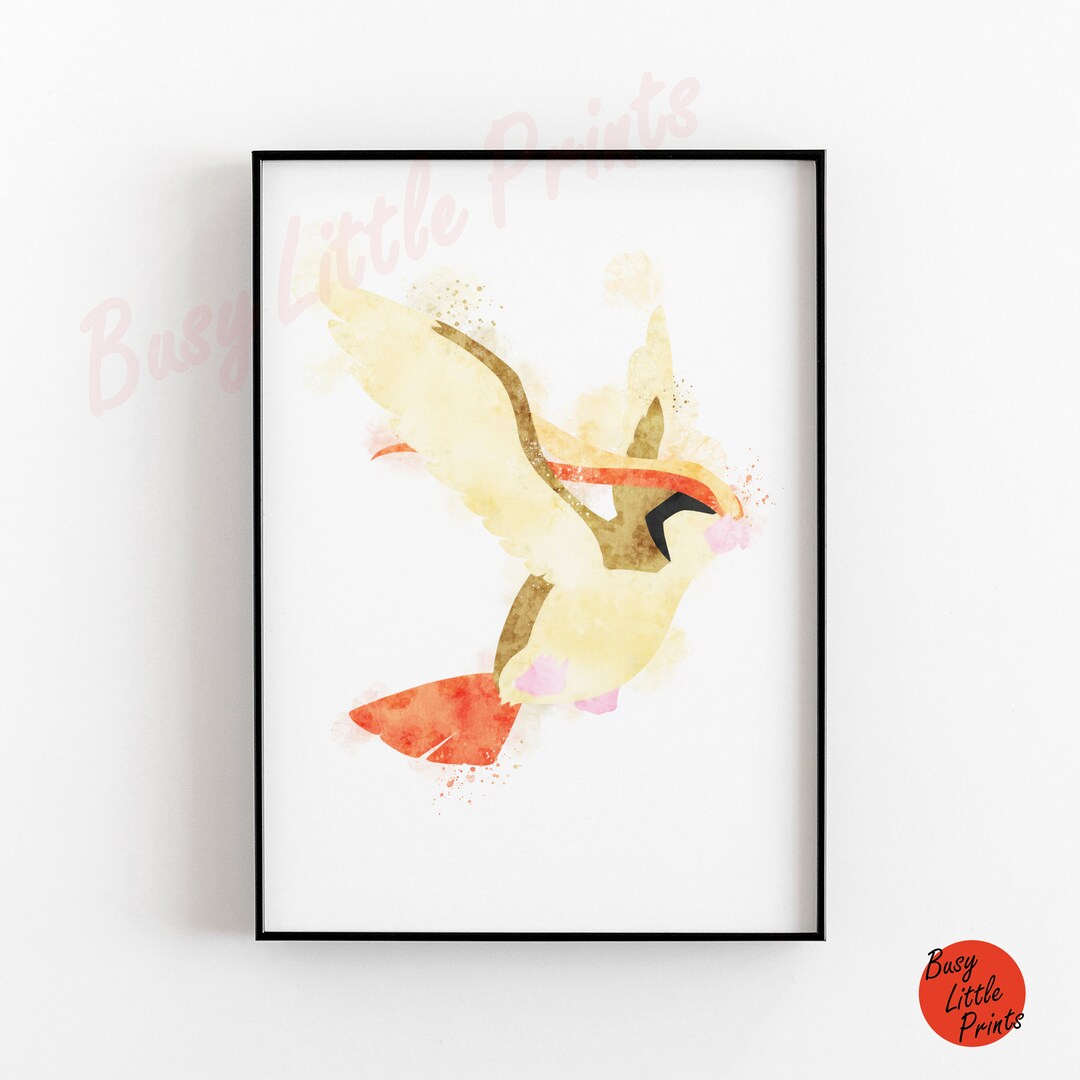 Pokemon No.18 PIDGEOT Watercolour Digital Download Art Print - Etsy