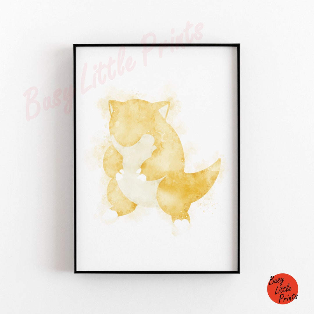 Pokemon No.27 SANDSHREW Watercolour Digital Download Art Print - Etsy