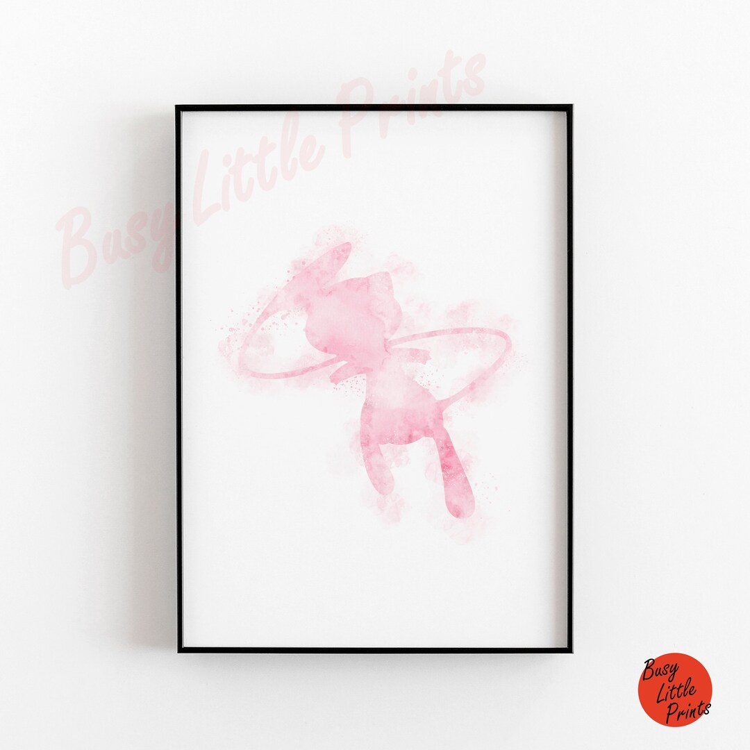 Pokemon No.151 MEW Watercolour Digital Download Art Print - Etsy