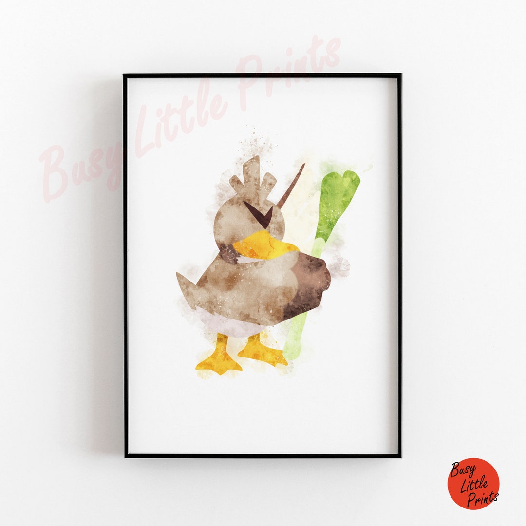 Pokemon No.83 FARFETCHED Watercolour Digital Download Art Print - Etsy