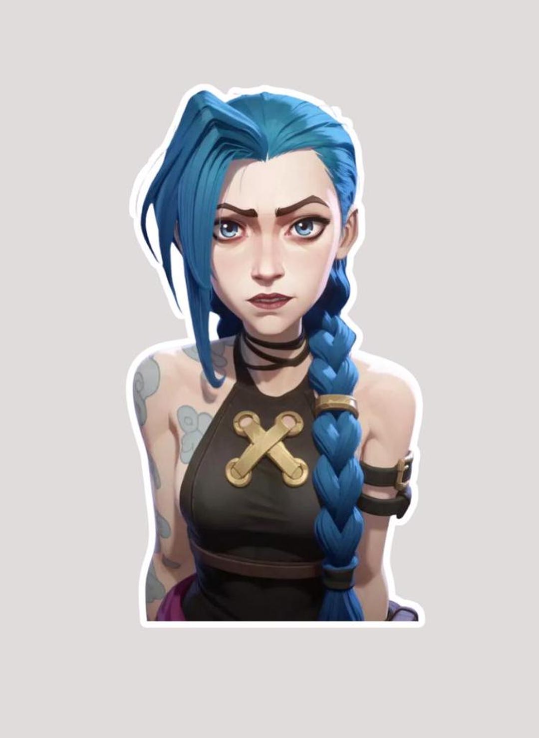 Jinx Arcane Lol Waifu Weatherproof Anime Sticker 6 Car Decal - Etsy