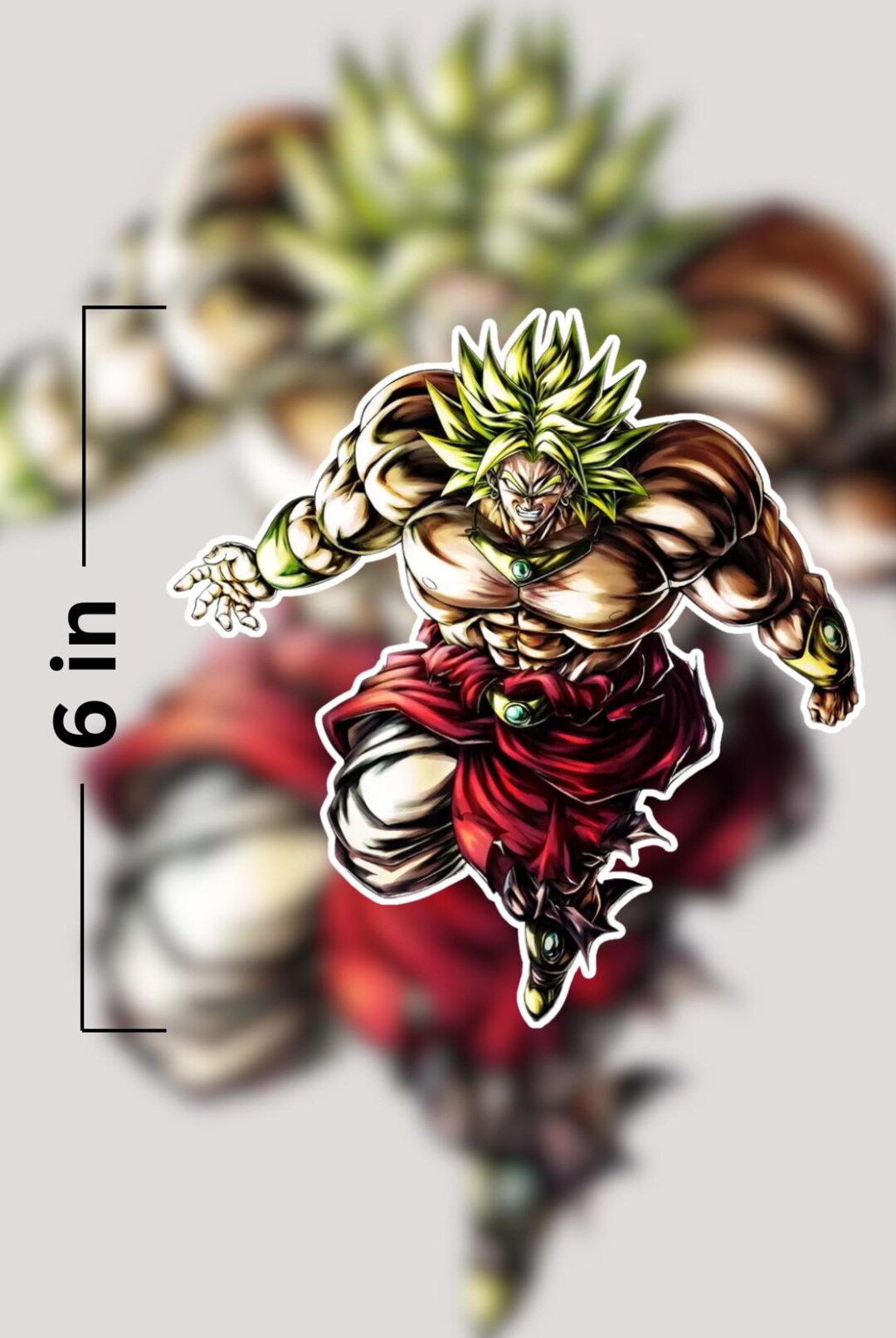 Broly Dragon Ball Weatherproof Anime Sticker 6 Car Decal - Etsy