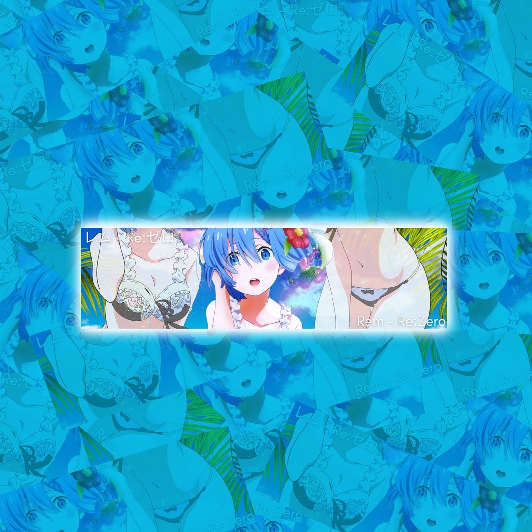 Rem Re:zero Beach Bumper Sticker Weatherproof 3 X 11 Car Decal Best ...