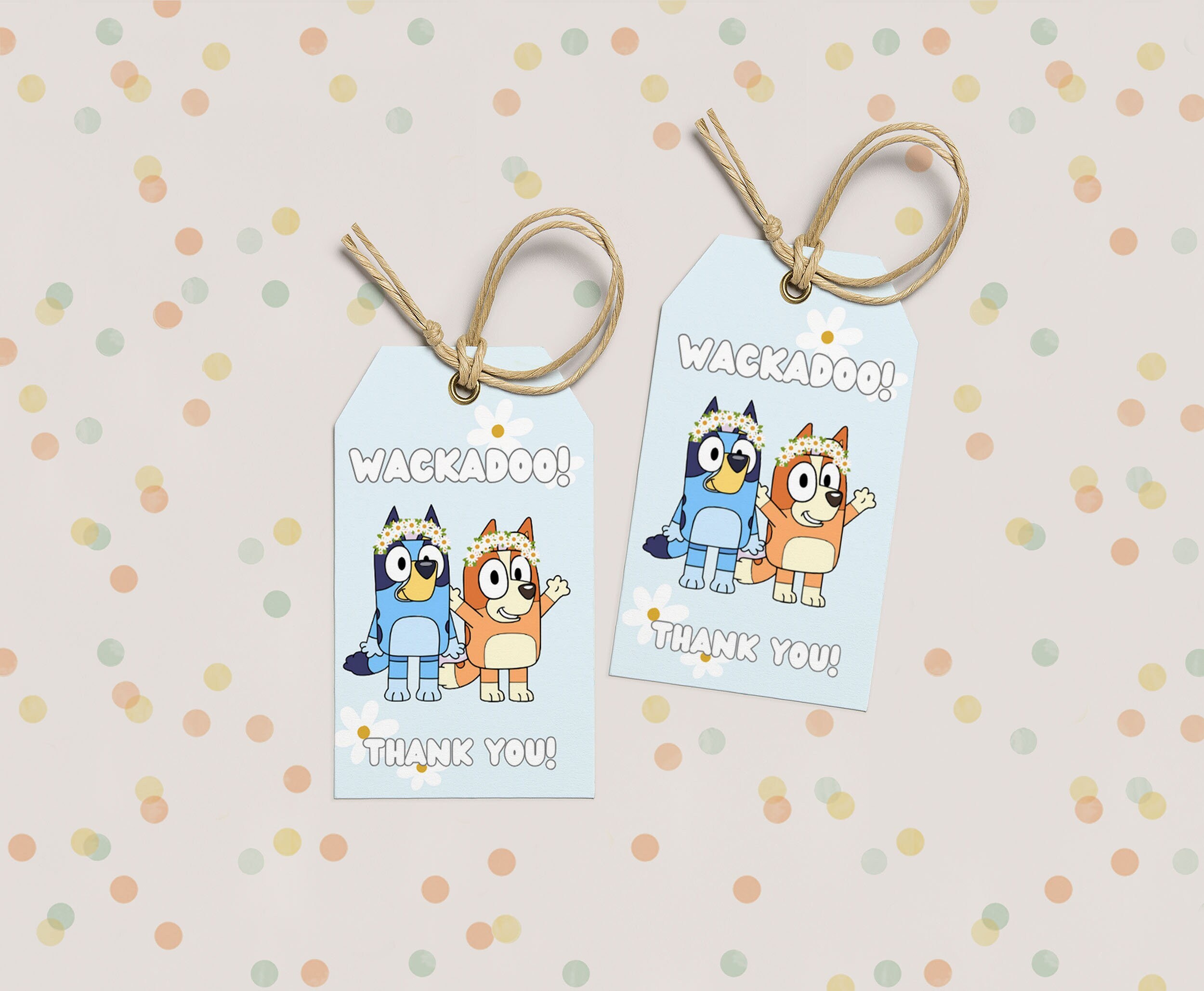 Bluey Party Thank You Tags Bluey Birthday Party Favours - Etsy