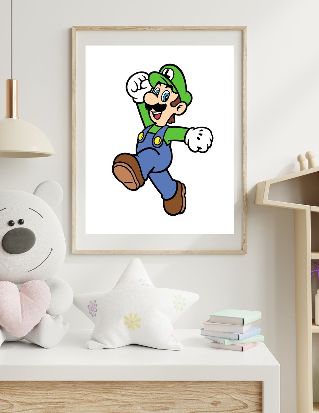 Luigi Wall Decor Canva Template Digital Download Super - Etsy