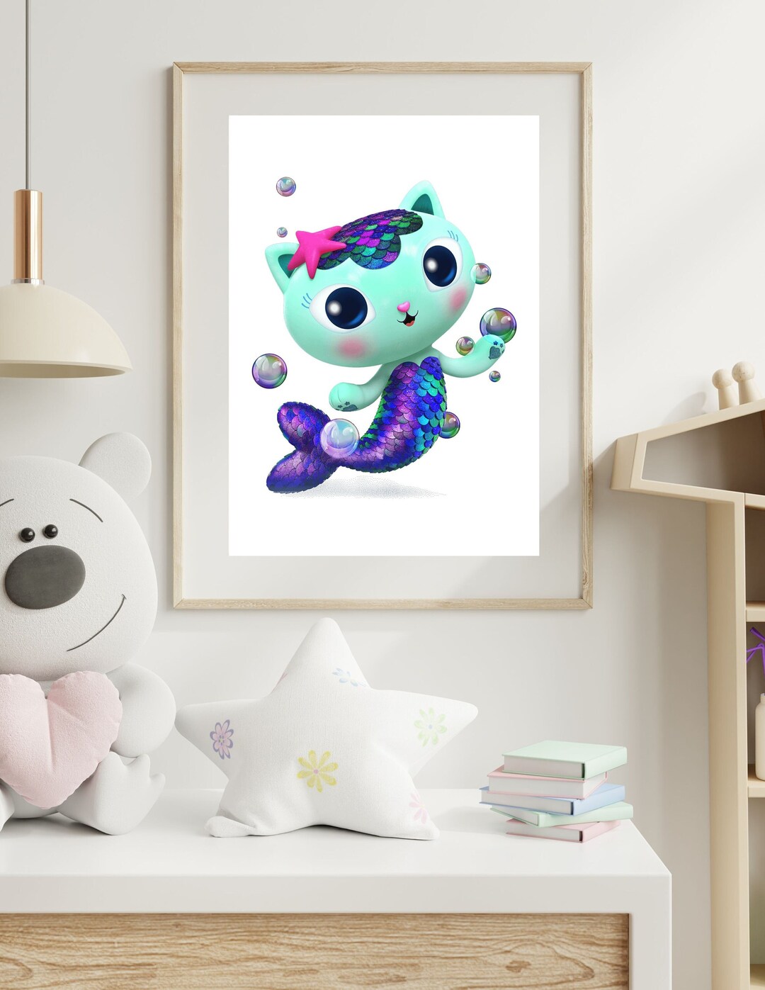 Gabby's Dollhouse Mercat Wall Print Canva Template - Etsy