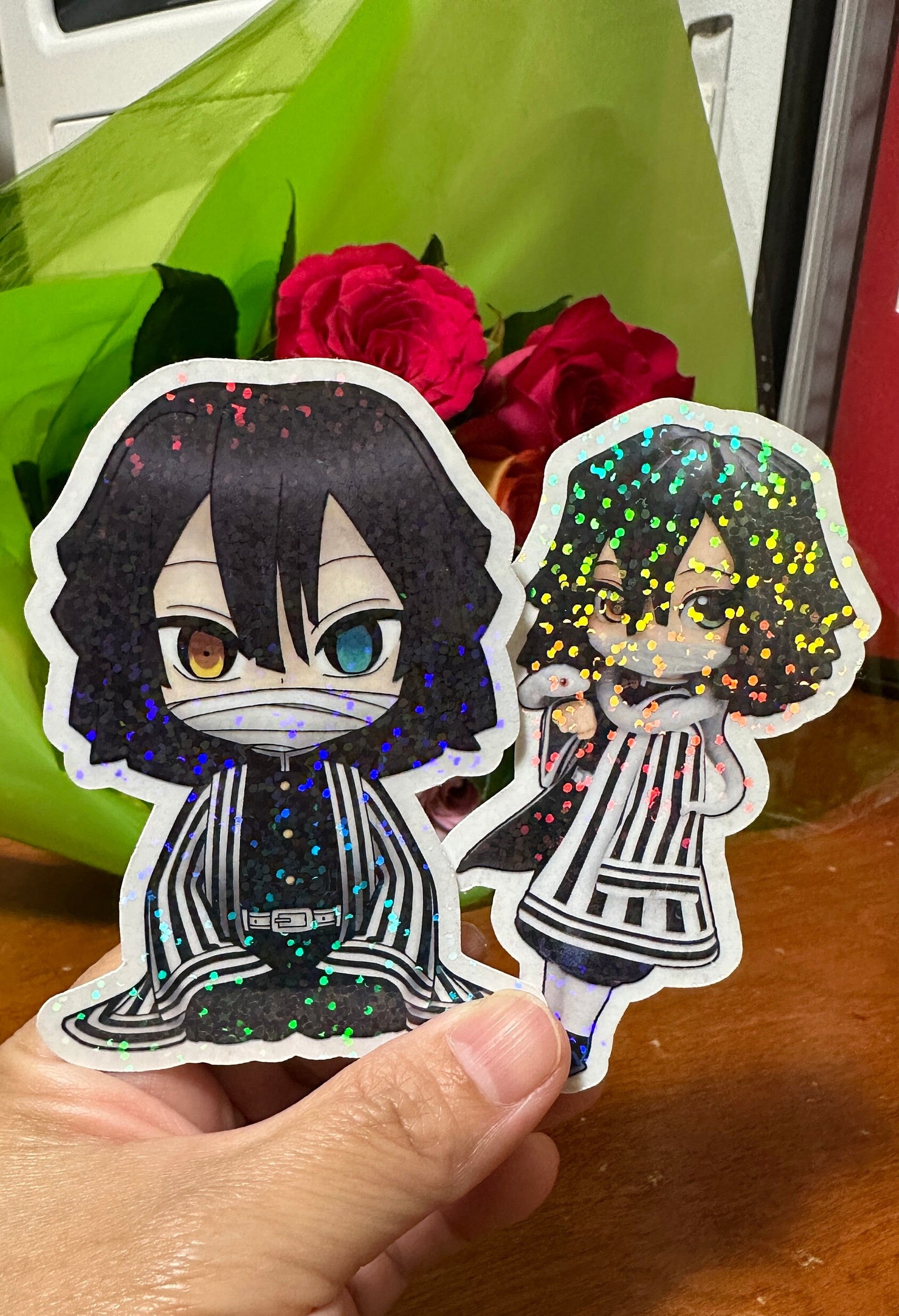 Obanai Iguro Anime Art-demon Slayer Sticker Glossy/holographic Water ...