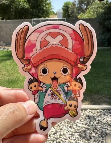 Chopper Anime Art- One Piece Sticker Glossy/holographic Water Resistant ...